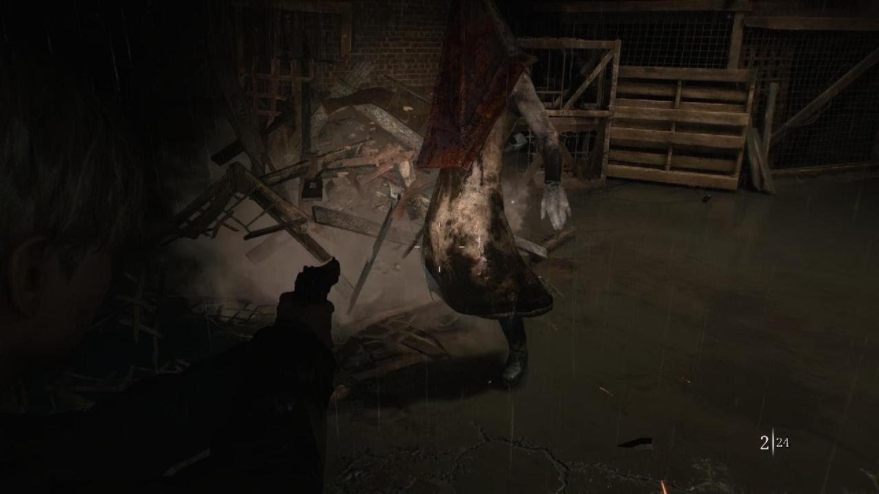 SILENT HILL 2 Pyramid Head Fight Hard Mode - YouTube