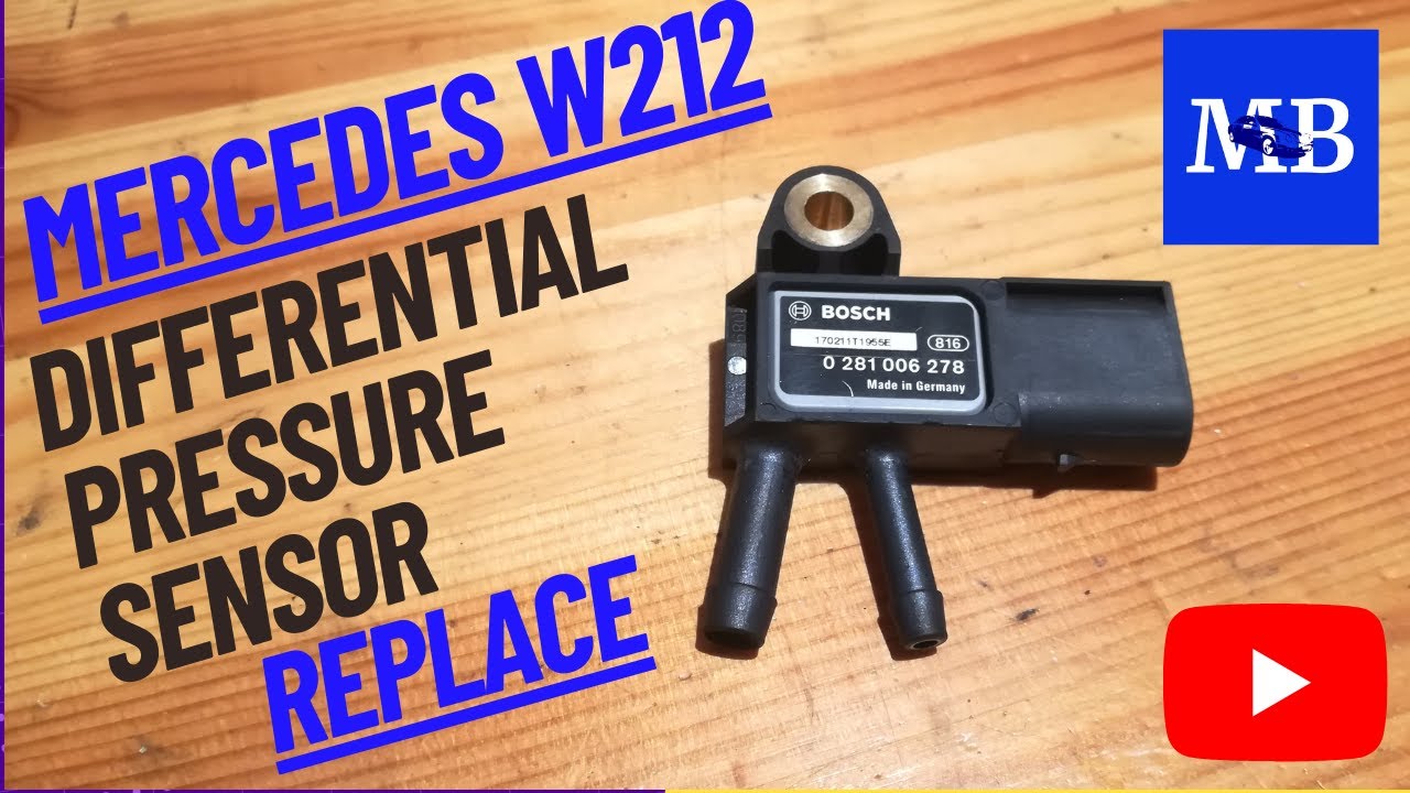 Mercedes W212 - Differential Pressure Sensor Replace - YouTube