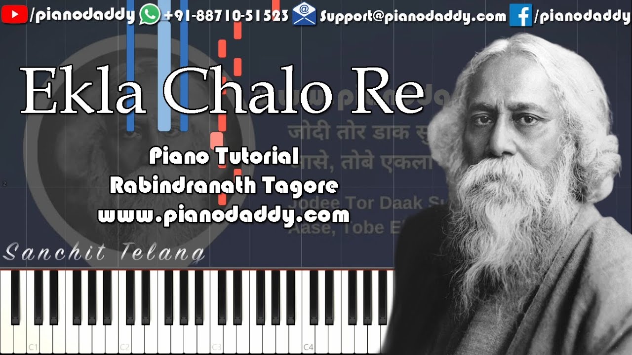 Ekla Chalo Re Piano Tutorial Rabindranath Tagore - Bengali Motivational ...