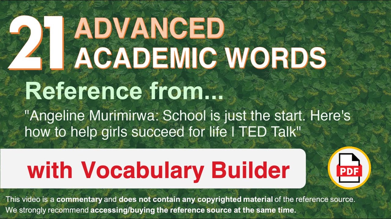 21 Advanced Academic Words Words Ref from "School is just the start ...