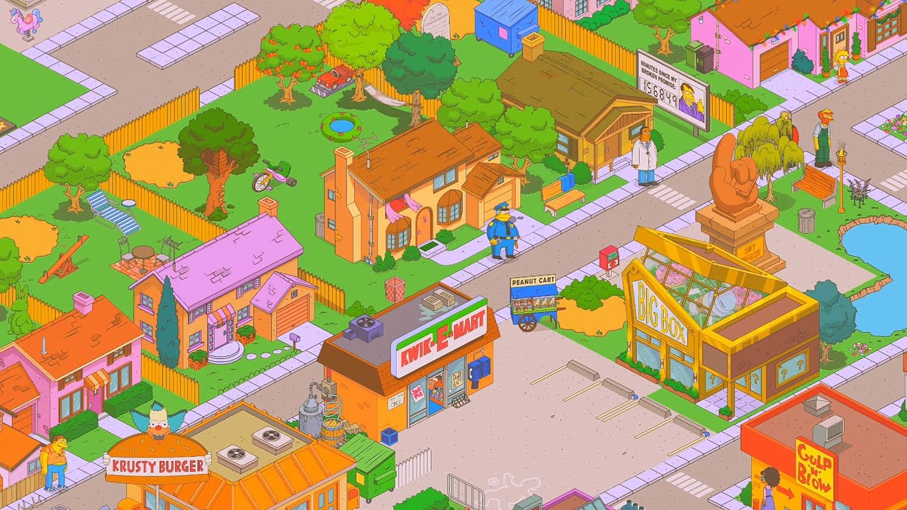 Springfield Ambiant📍Study/Relaxing/Sleep ||| The Simpsons: Tapped Out ...