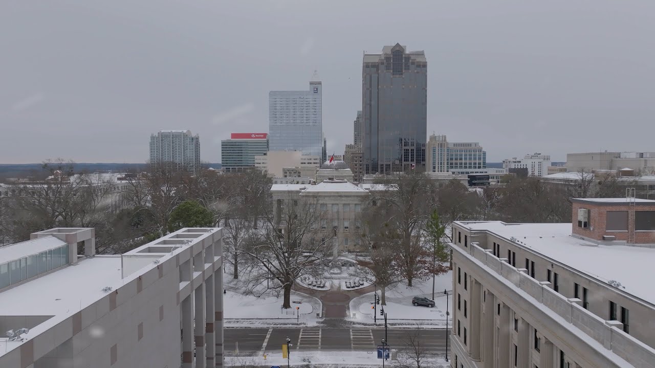 Snow In Raleigh, NC | Downtown | February 19-20, 2025 - YouTube