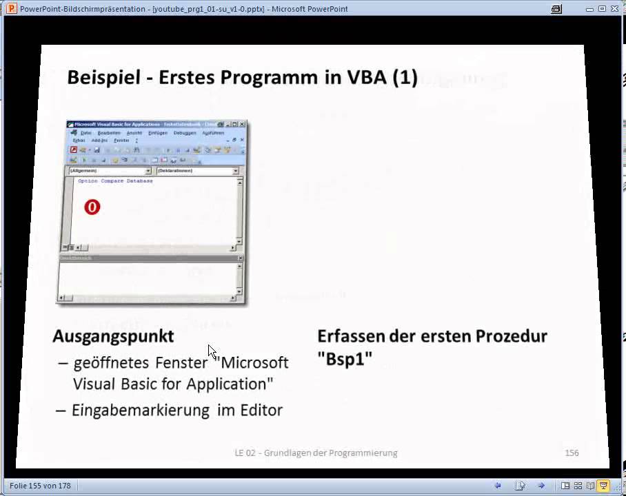 PRG02SU15 Programmierung Grundlagen Erste Schritte in MS Access - YouTube