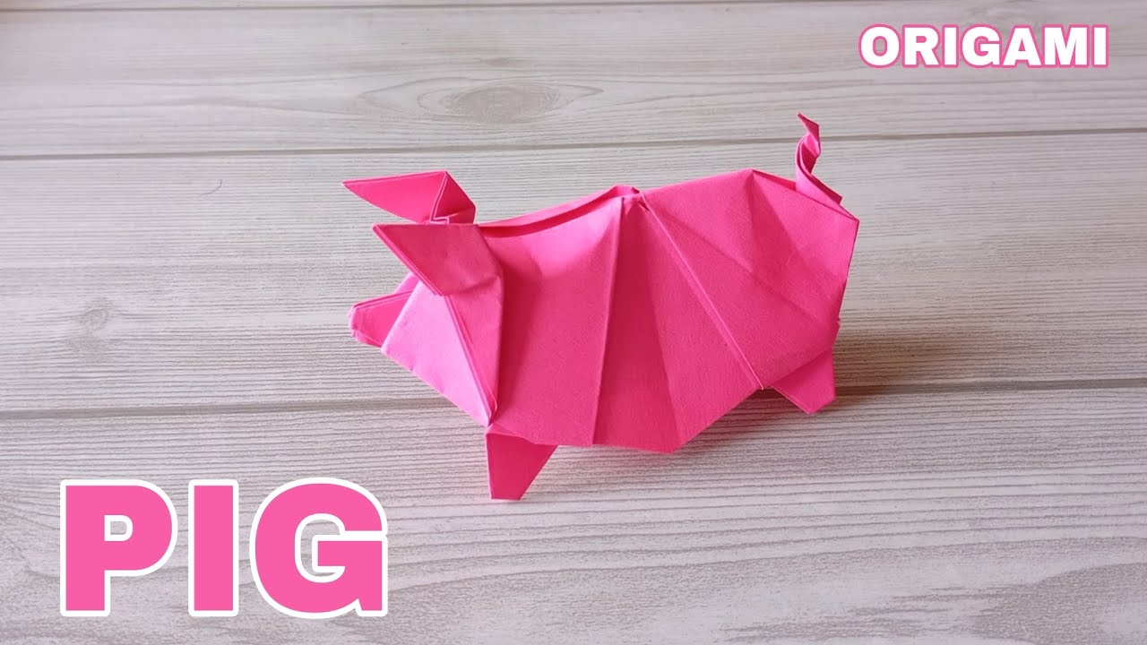 CUTE PIG ORIGAMI TUTORIAL| HOW TO MAKE A PAPER PIG CRAFT|STEP BY STEP ...