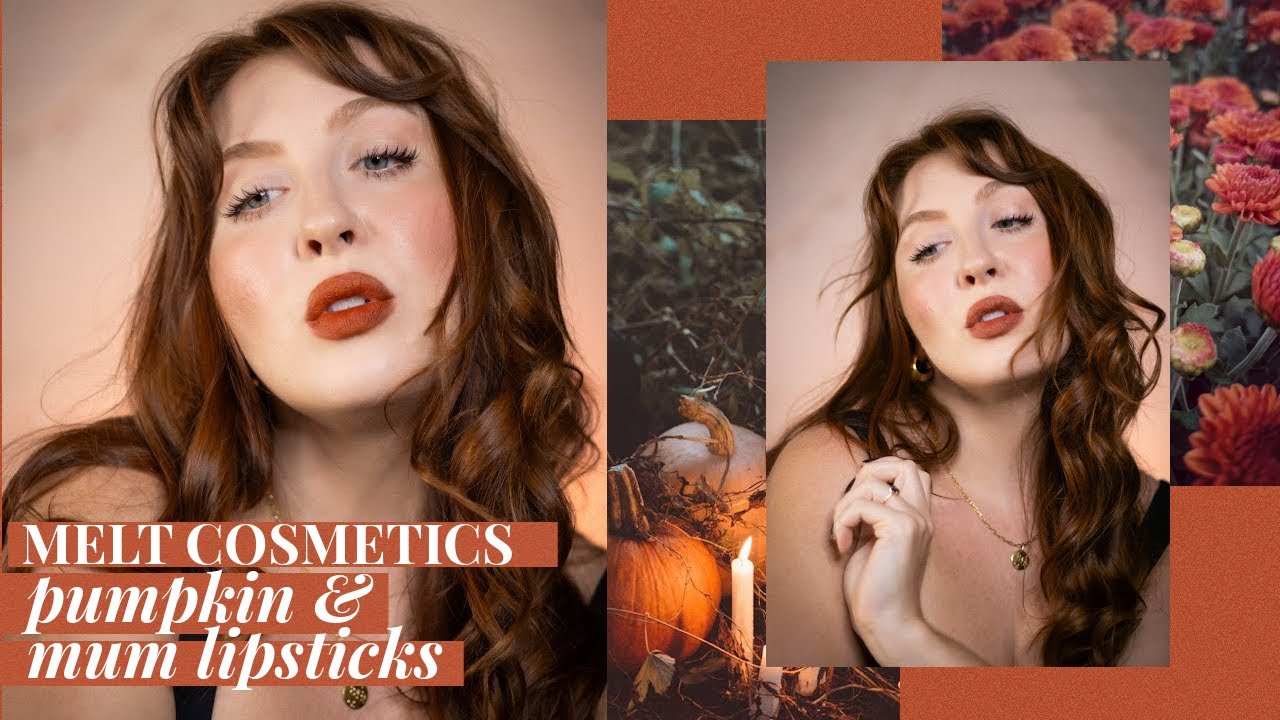 NEW fall lipsticks: melt cosmetics pumpkin & mum 🎃🍂 - YouTube