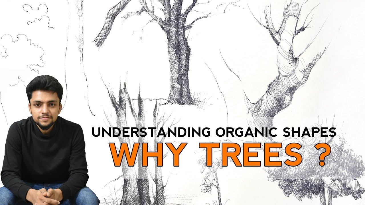ORGANIC SHAPES | Tree Sketching Lesson in Hindi - YouTube
