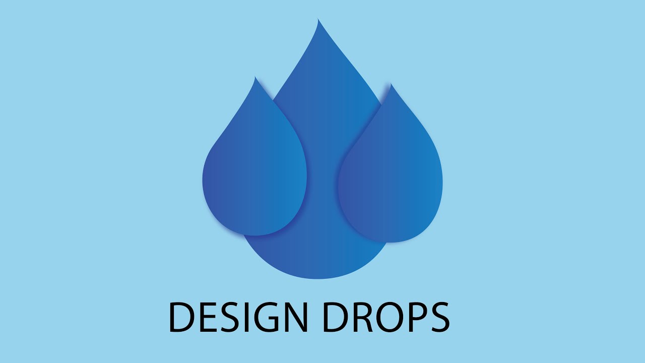 how to design drops in illustrator | how to draw water drop in ...