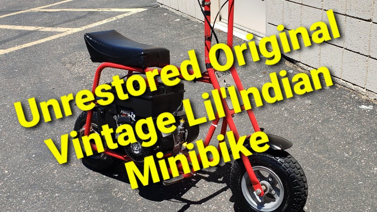 Original Vintage Lil'Indian Minibike, unrestored Survivor - YouTube