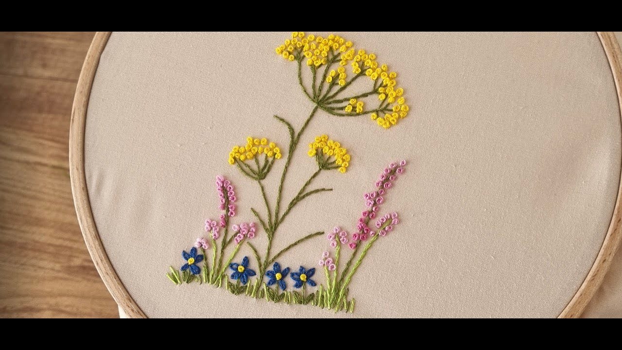 Spring flowers embroidery | Hand embroidery for beginners - YouTube