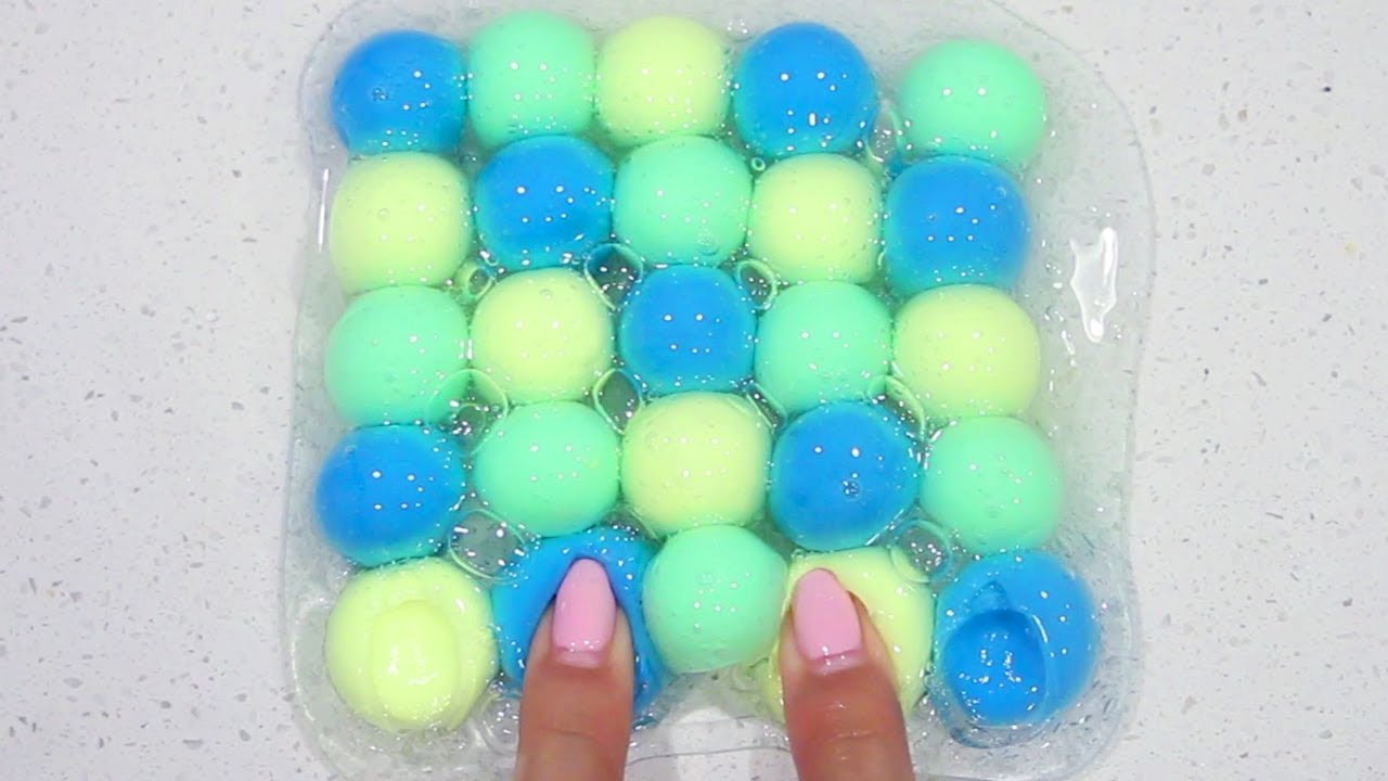 Mixing Satisfying Ultra Clear Slime with Soft Clay Balls! - YouTube