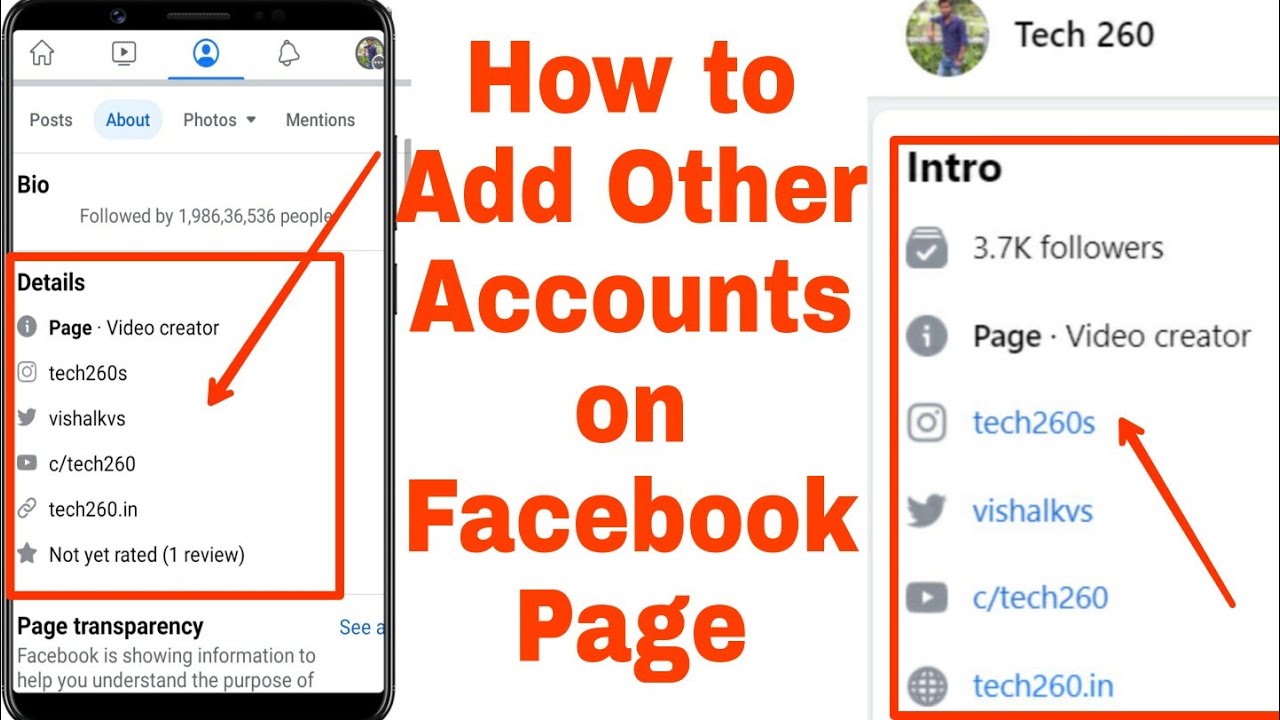 How to add other social media link on facebook page 2021 - YouTube