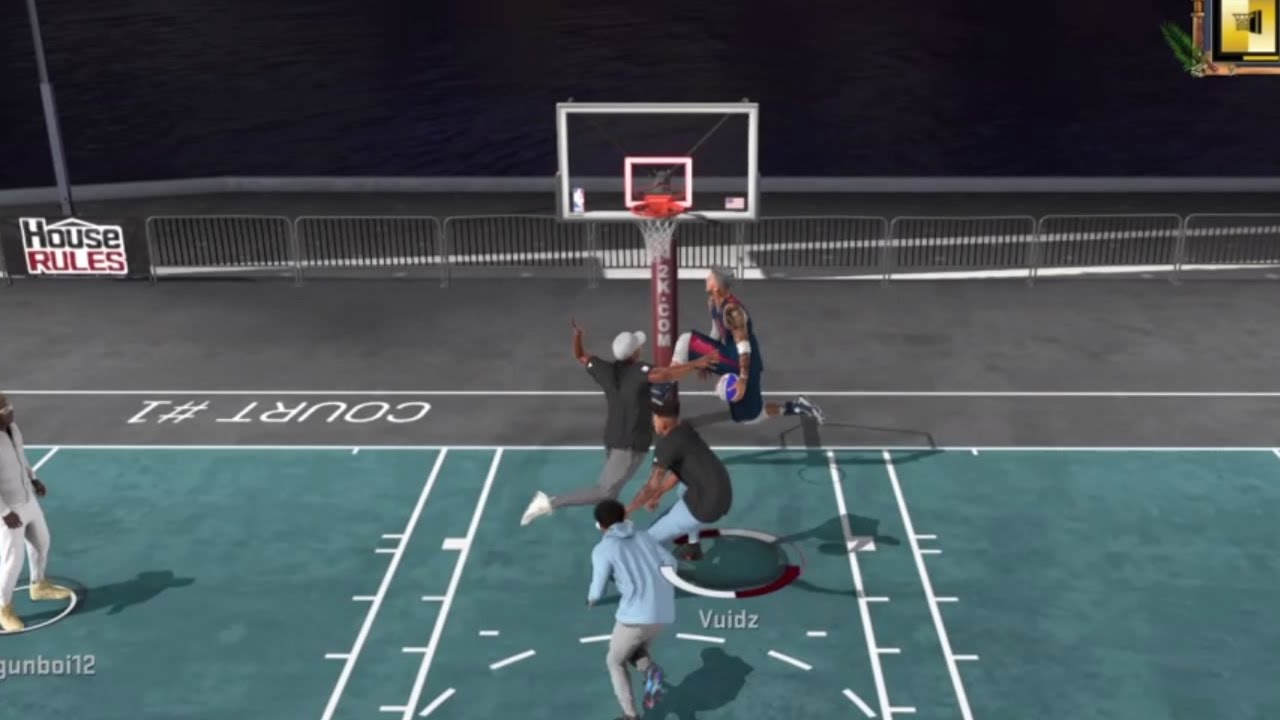 BEST CONTACT DUNK EVER! (JUMPED OVER HIM) | NBA 2K17 MyPark - YouTube