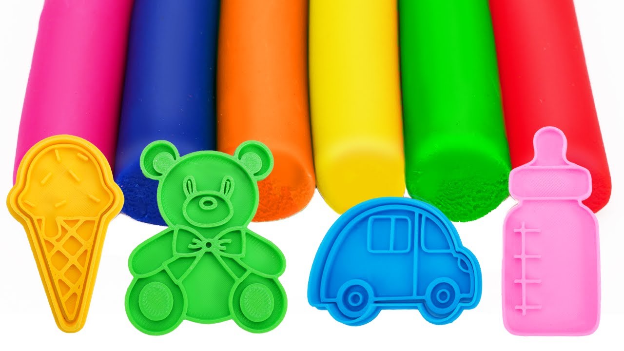 Best Learning Shapes & Colors with Play Doh Molds | Preschool Learning ...