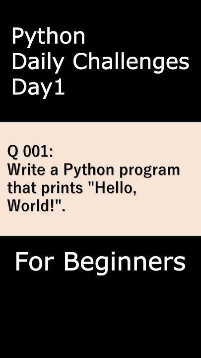 Python Daily Challenges Day001 For Beginners #programming #python #beginners - YouTube