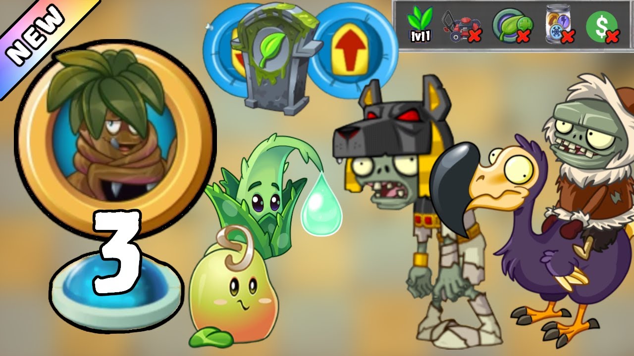 PvZ 2 - Tombastic Adventure 2024 Level 3 [Plants Lvl 1 & No Premium ...