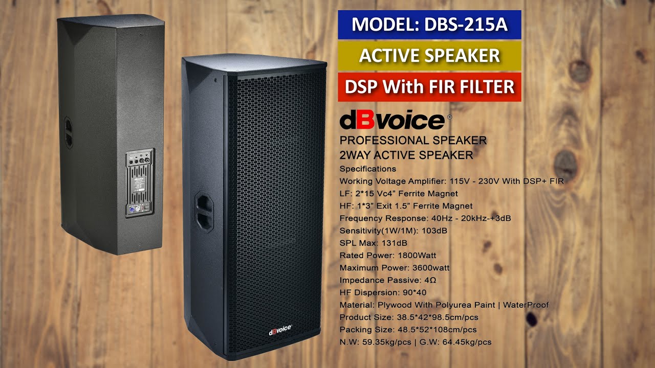 Professional Active Speaker sudah DSP dan FIR Filter | dBvoice DBS-215A ...