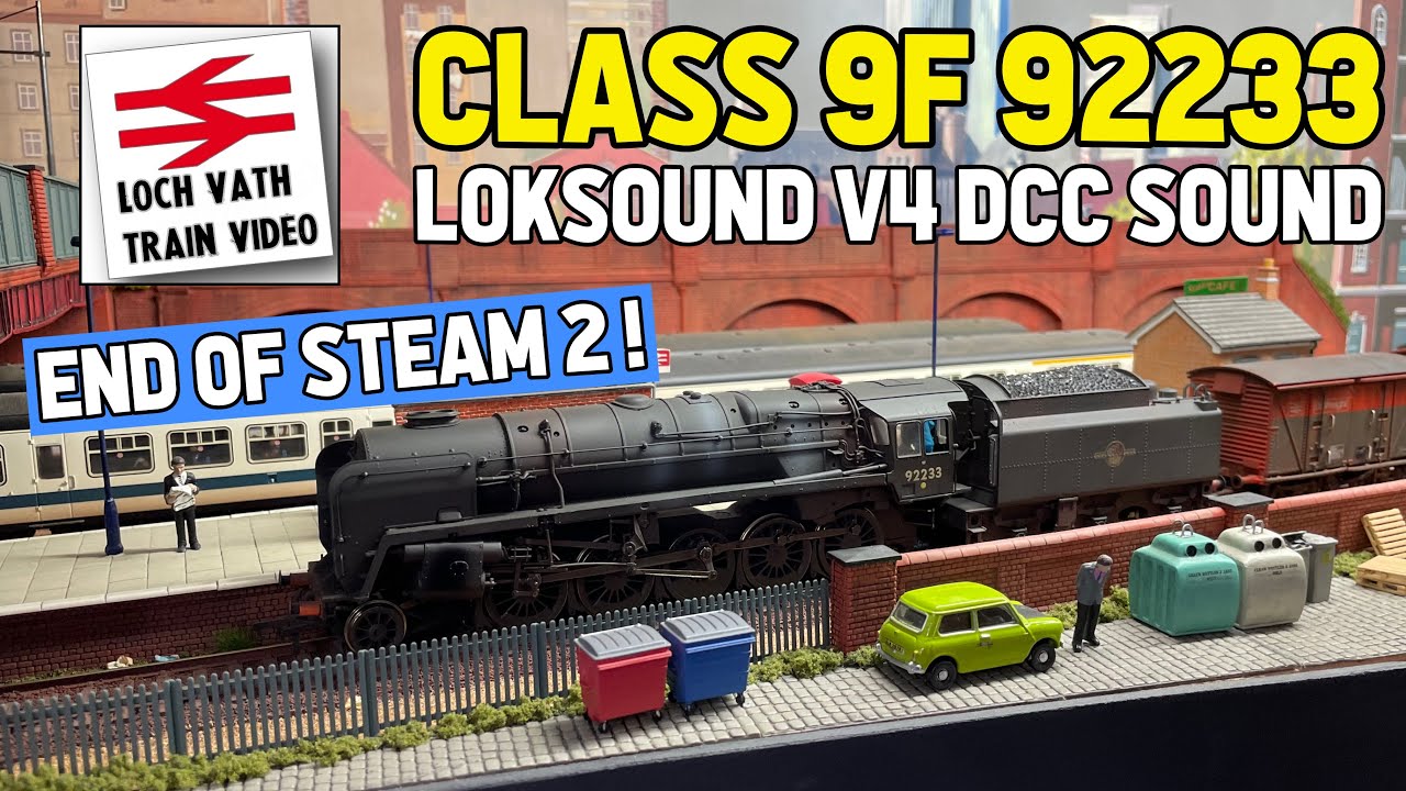 Model Railway Train Video : End Of Steam Class 9F 92233, part 2 - YouTube
