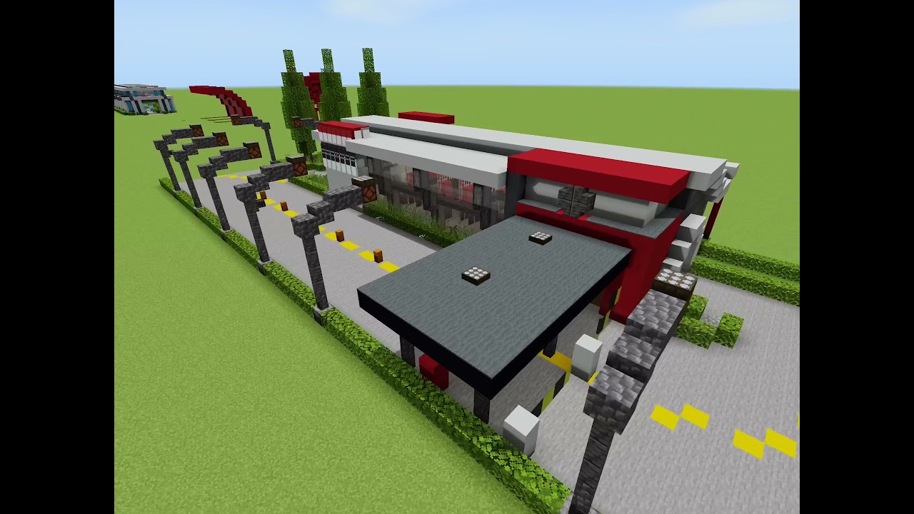 Tommy red wave car wash made in minecraft - YouTube