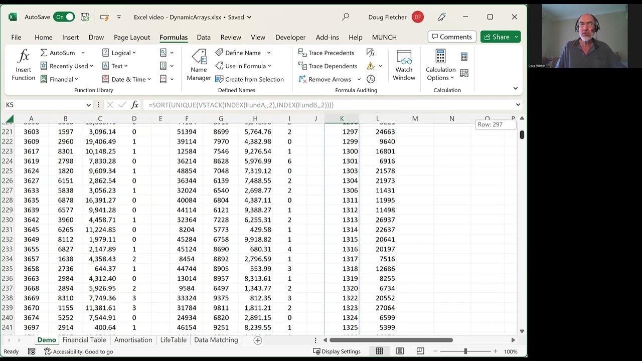 ACST1052 Excel Demo: Data Wrangling using Dynamic Arrays - YouTube