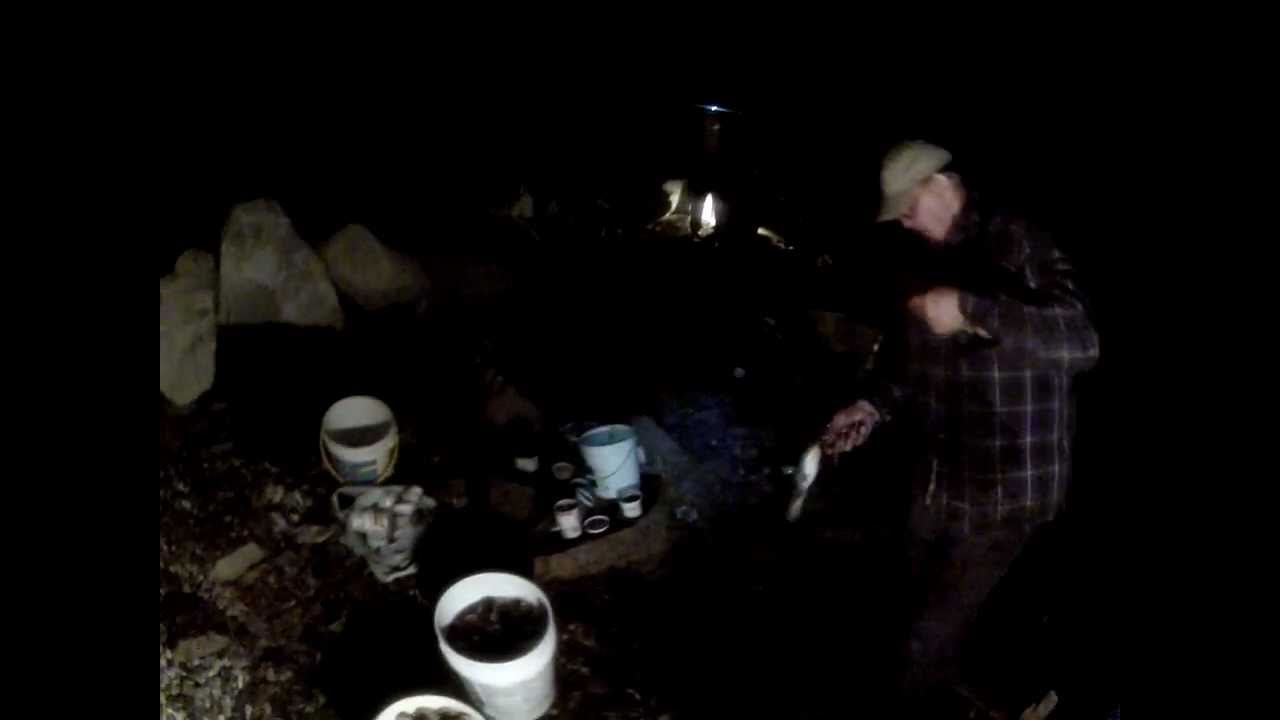 Bull pout fishing in VT with hand lines - YouTube