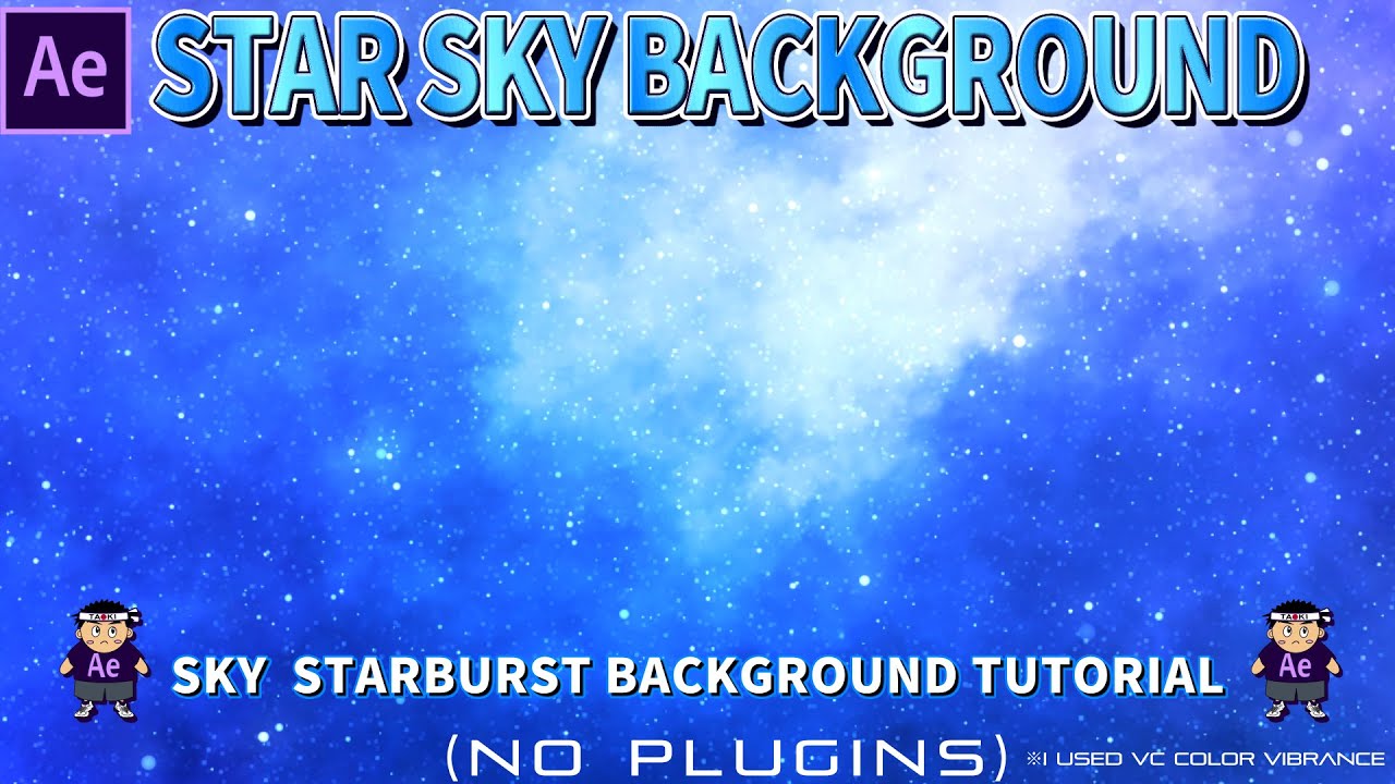 Star Sky Back ground in After Effects【Image Background】【星空】【空】【宇宙】【効果背景 ...