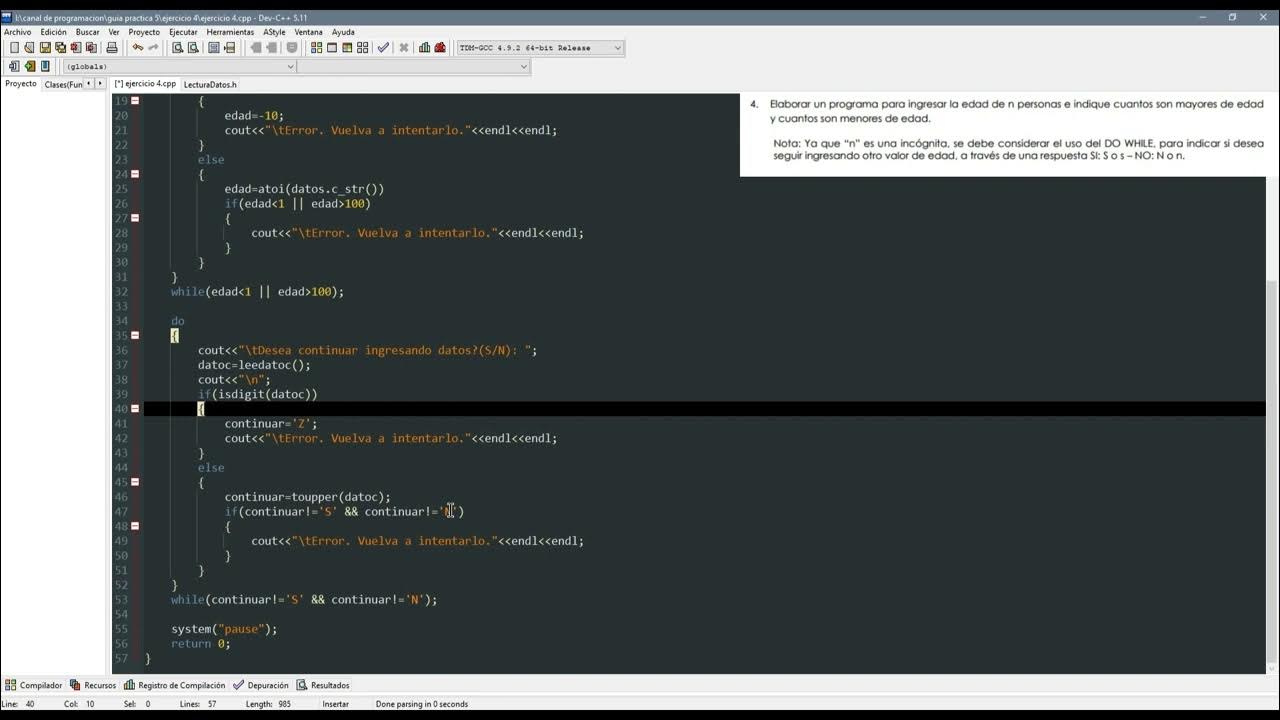 Dev c++ - Elaborar un programa para ingresar la edad de n personas e ...