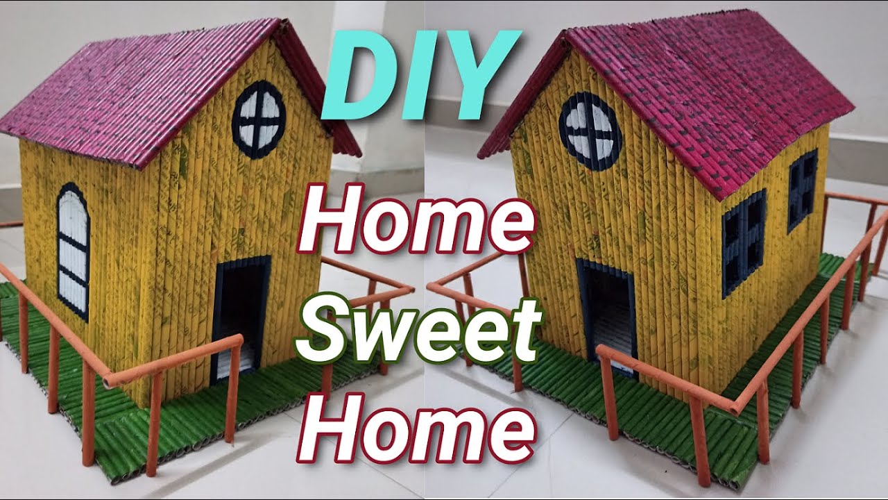 How to Make Newspaper House | DIY Home | Toy House | Making Origami ...
