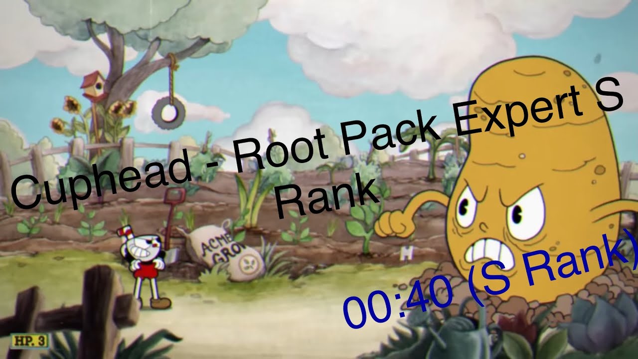 Cuphead - Root Pack S-Rank - 00:40 (Expert) Without DLC - YouTube