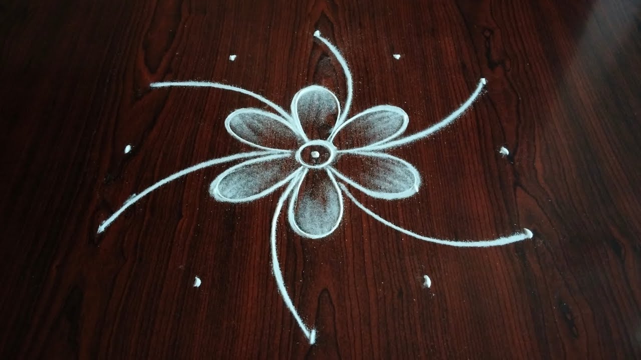 2 Friday special kolams (5×3) dot's.... simple easy Friday kolams - YouTube