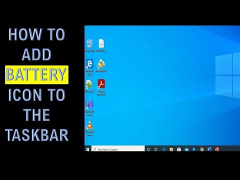 Add battery icon to the Taskbar - YouTube