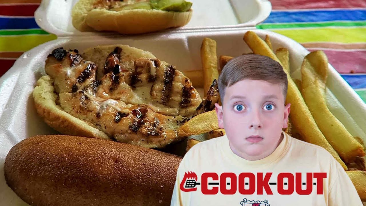 Cookout BBQ Chicken Sandwich Mukbang | The Barkers - YouTube