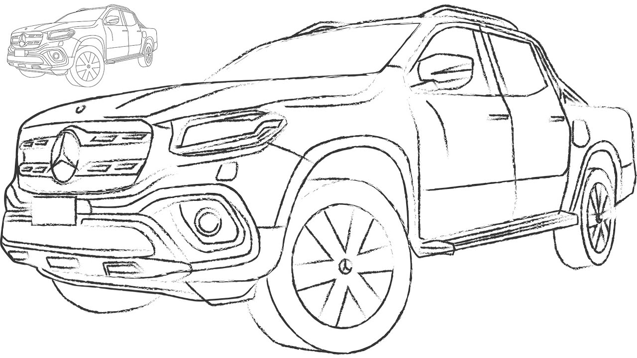 Mercedes X Class250 d 4MATIC - How to Create Vector - Illustrator - YouTube