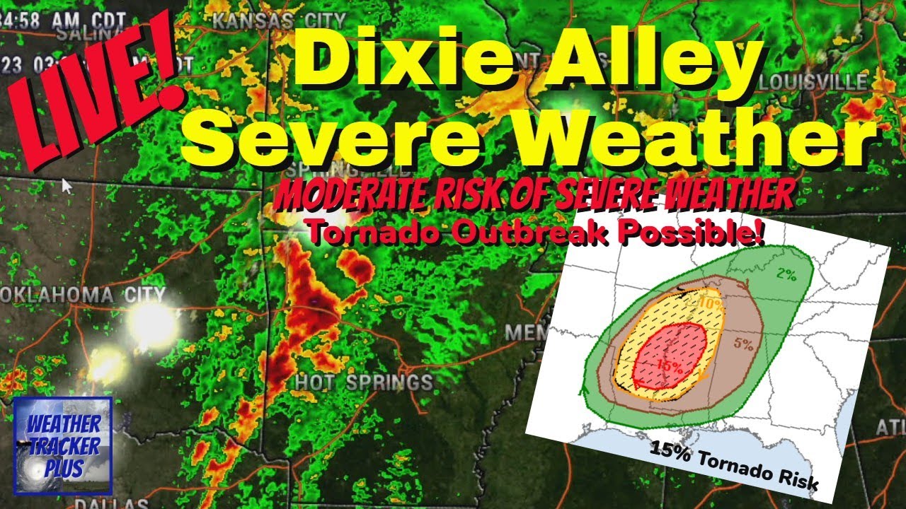 🔴 Live! Dixie Alley Severe Weather - Live Weather Channel - Possible ...