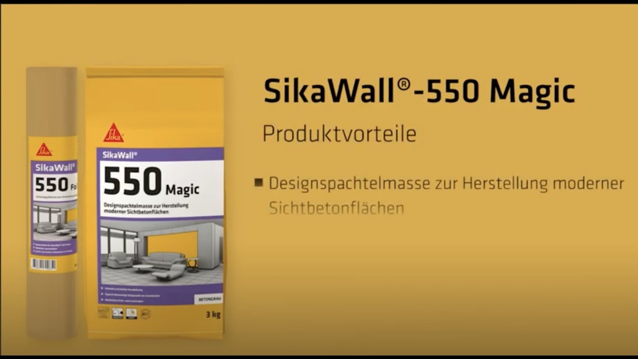 SikaWall®-550 Magic МАТЕРІАЛ ДЛЯ ДИЗАЙНУ ТА СТВОРЕННЯ ІМІТАЦІЇ БЕТОННИХ ...