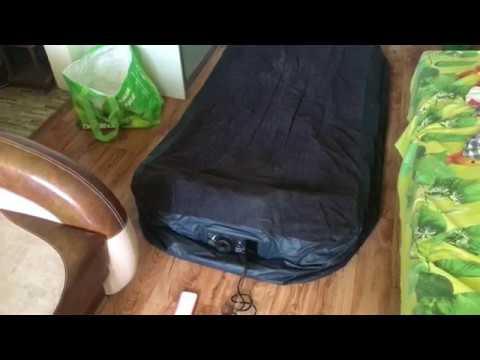 Надувная кровать Intex Fast Fill 620R со встроенным насосом 220 v - YouTube