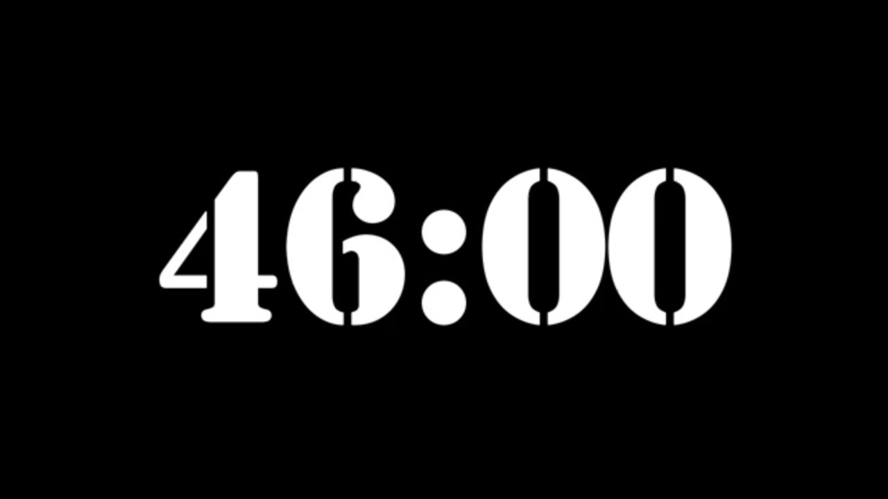 46 Minute Timer | 2760 Second Timer | 46 Minute Countdown - YouTube
