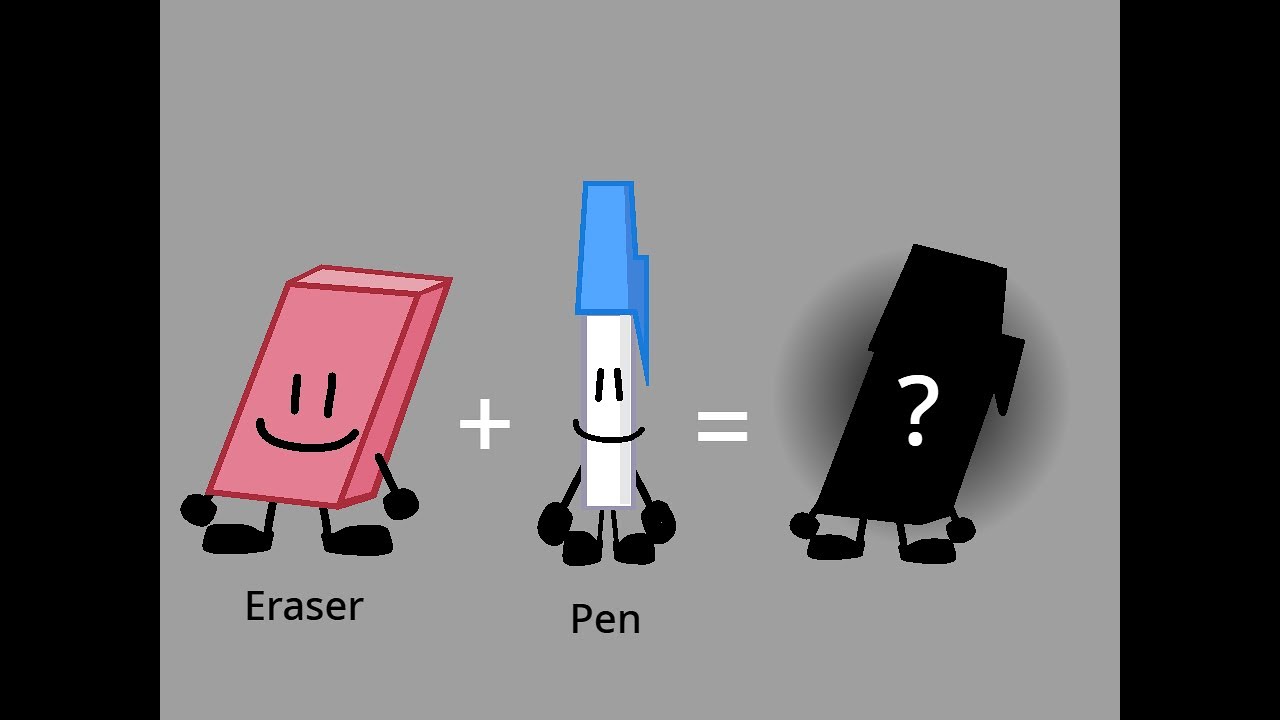 BFDI Fusions: Eraser and Pen - YouTube