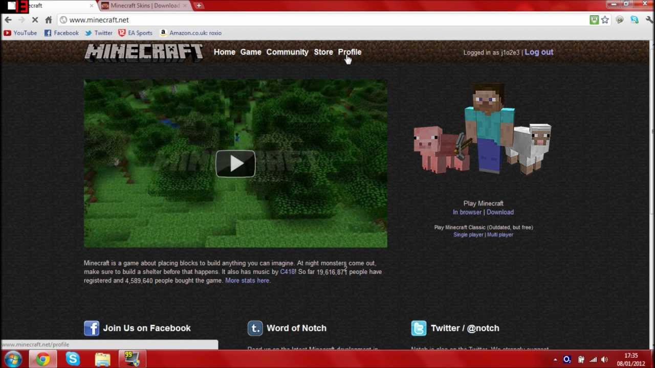 Minecraft - How to Install Skins - YouTube