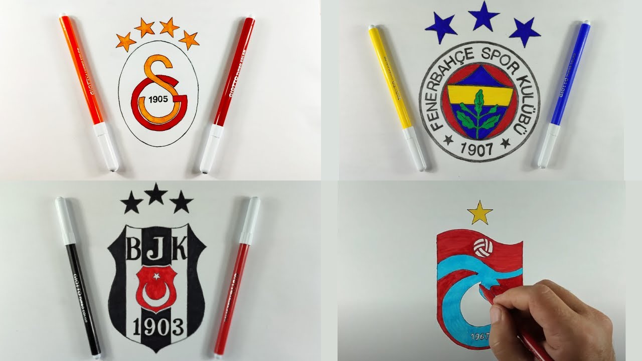 GALATASARAY, FENERBAHÇE, BEŞİKTAŞ, TRABZONSPOR LOGOSU NASIL ÇİZİLİR ...
