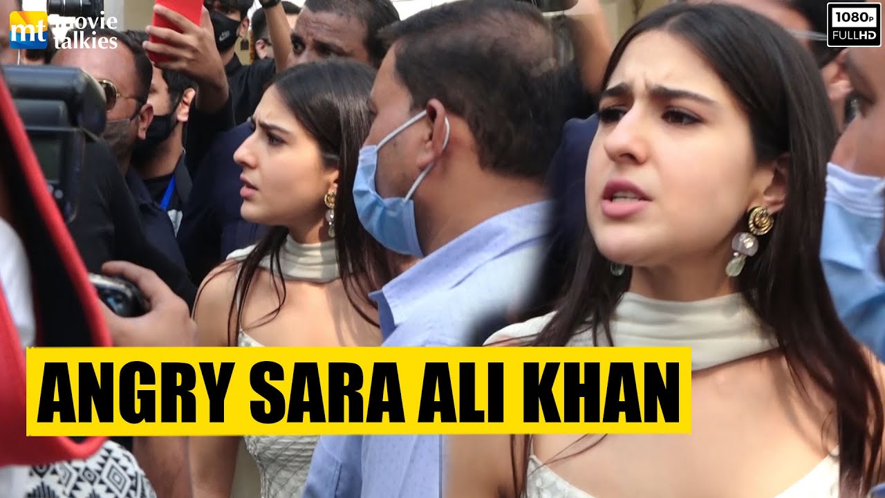 Sara Ali Khan gets ANGRY on her Security guard for Pushing media. Says ...