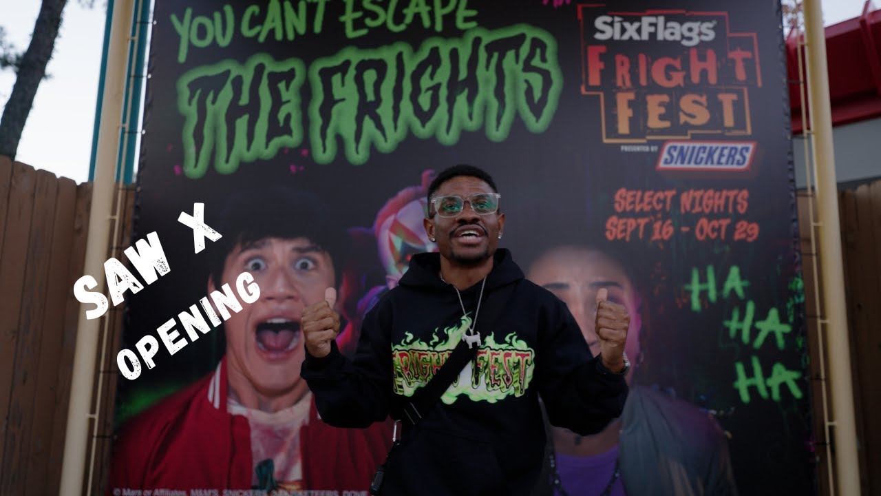 Saw X Opening @officialsixflagsovergeorgia | Merchandise and Food - YouTube