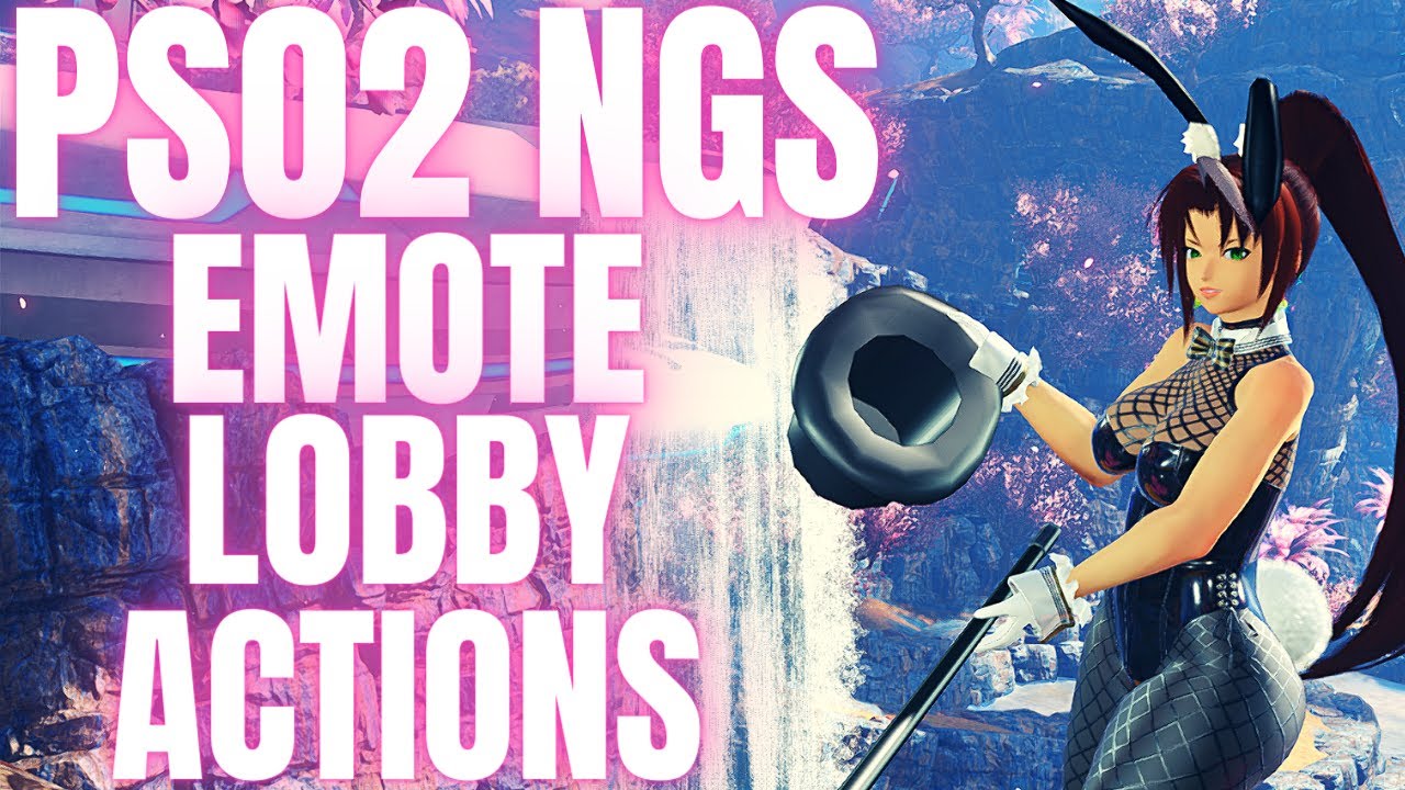 PSO2 NGS 850: Peering through Blinds Emote Lobby Action 850「ブラインド越し ...