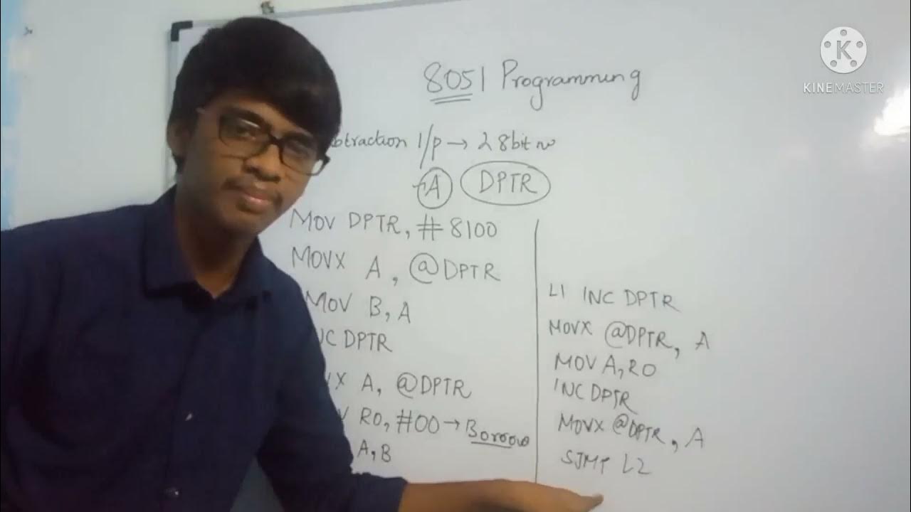 Subtraction of two 8 bit numbers in Tamil | 8051 microcontroller | Assembly language - YouTube