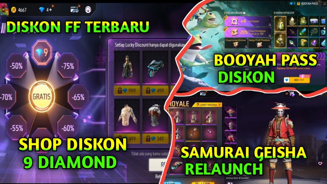 BOCORAN SHOP DISKON 9 DIAMOND, BUNDLE SAMURAI GEISHA RELAUNCH, BOOYAH ...