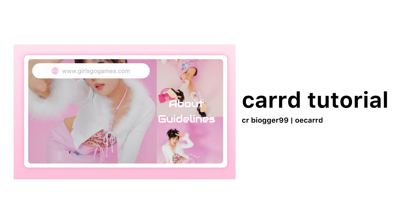 carrd tutorial ─ © biogger99 - YouTube