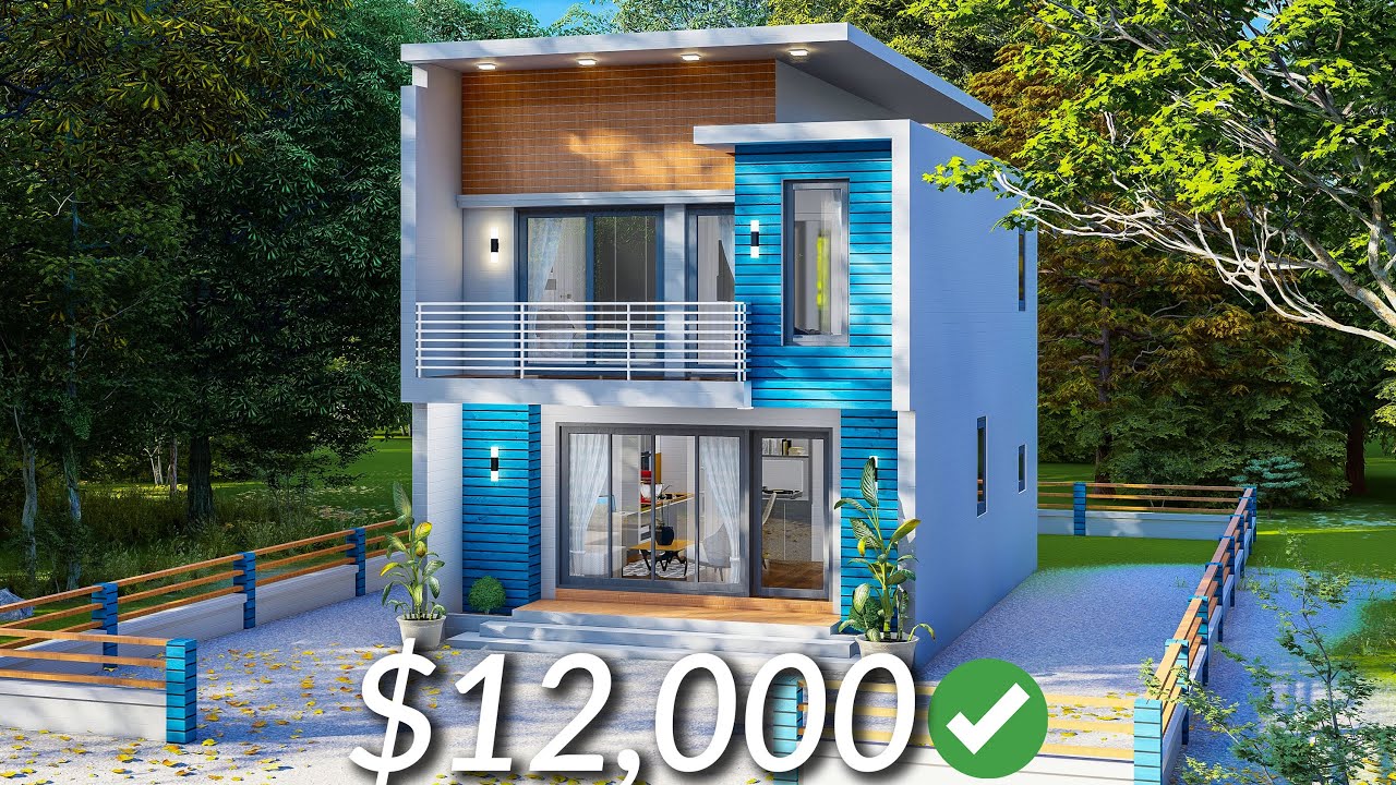 (6x8 Meters) Modern Small House Design | 2 Bedrooms | Full House Tour ...