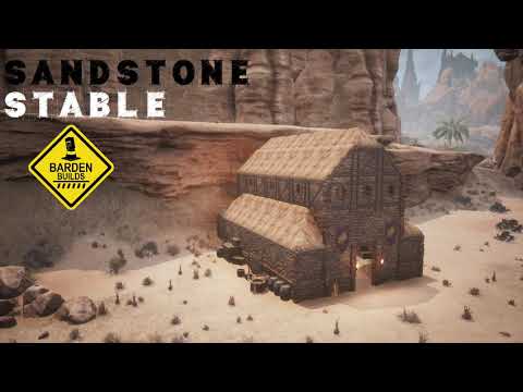 Conan Exiles: Sandstone Stable (Speed Build/ No Mods) - YouTube