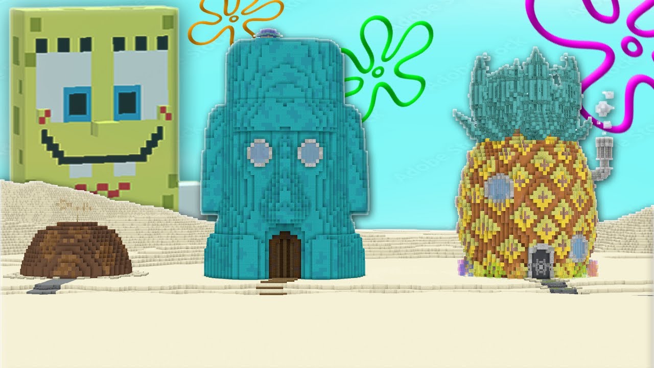 Building Conch Street in Minecraft! Spongebob Bikini Bottom Minecraft ...