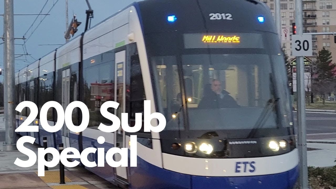 200 SUB SPECIAL! First Day Commencement of the Valley Line LRT - YouTube