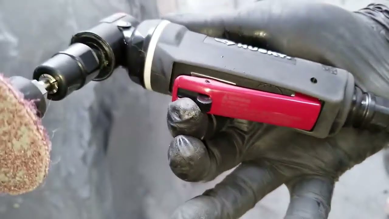 auto body metal Grinder testing husky angle grinder - YouTube